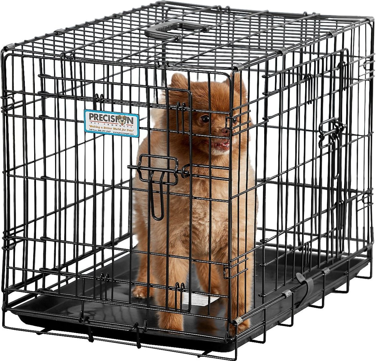 PRECISION PET PRODUCTS Provalu Double Door Collapsible Wire Dog Crate ...