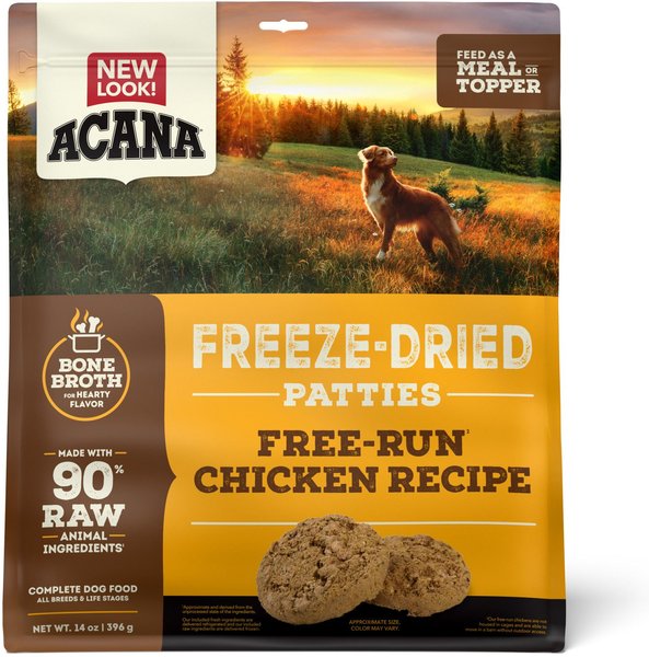 ACANA Chicken Recipe Patties Grain-Free Freeze Dried Dog Food & Topper ...