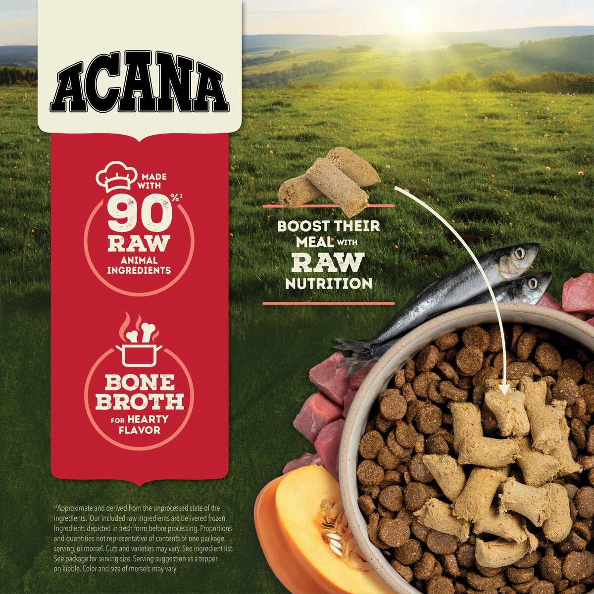 ACANA Ranch-Raised Beef Recipe Morsels Grain-Free Freeze-Dried Dog Food ...