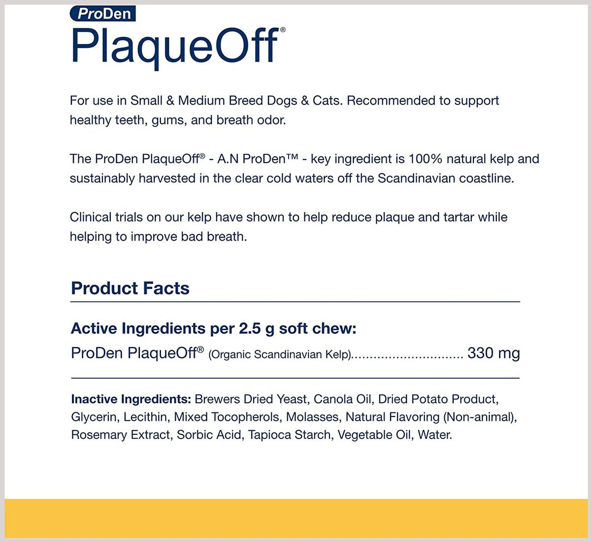 PRODEN PlaqueOff Small/Med Breed Soft Chews Dog Treat, 90 count - Chewy.com