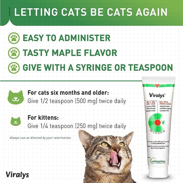 VETOQUINOL Viralys Gel Immune Supplement for Cats, 5-fl oz - Chewy.com
