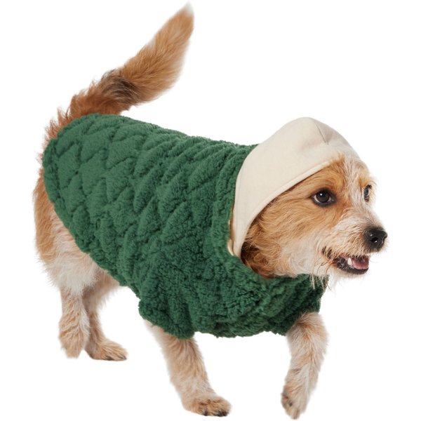 FRISCO Medium Weight Double Layer Sherpa Dog Coat with Built in Snood ...