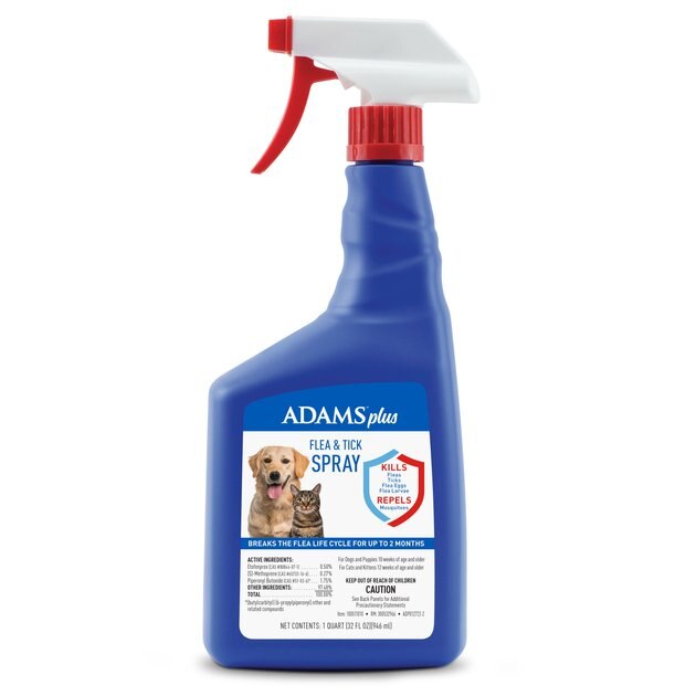 ADAMS Plus Flea & Tick Pet Spray, 32-oz bottle - Chewy.com