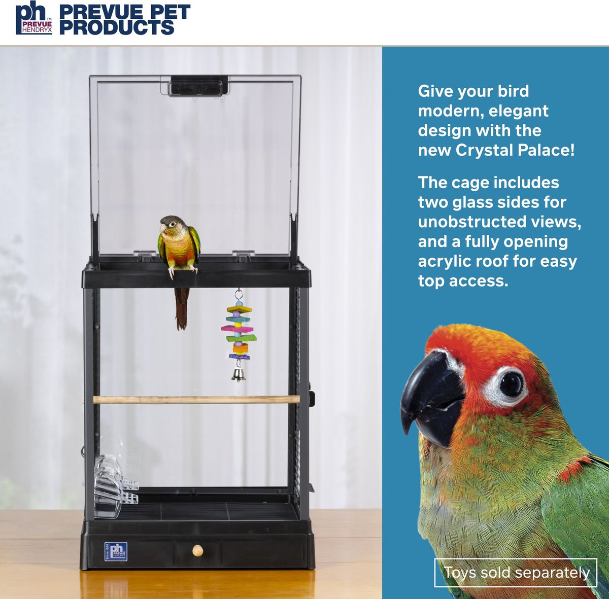 Out of Stock - PREVUE PET PRODUCTS Crystal Palace Bird Cage, Black ...