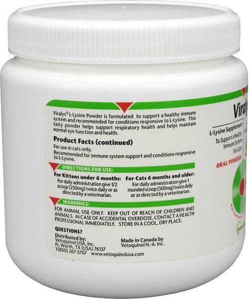 VETOQUINOL Viralys Powder Immune Supplement for Cats, 3.5-oz - Chewy.com