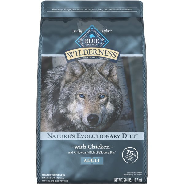 BLUE BUFFALO Wilderness Chicken Recipe High-Protein Adult Dry Dog Food ...