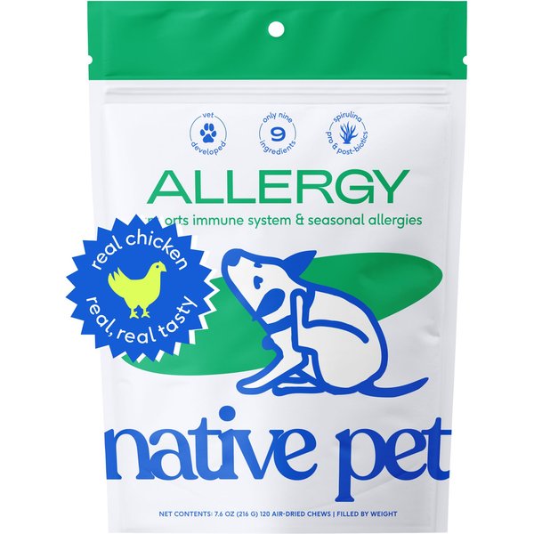 NATIVE PET Allergy & Immune Chews Allergy & Itch Relief Supplement for ...