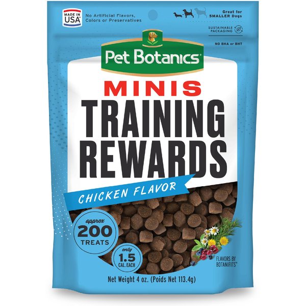 PET BOTANICS Mini Training Reward Bacon Flavor Dog Treats, 4-oz bag ...