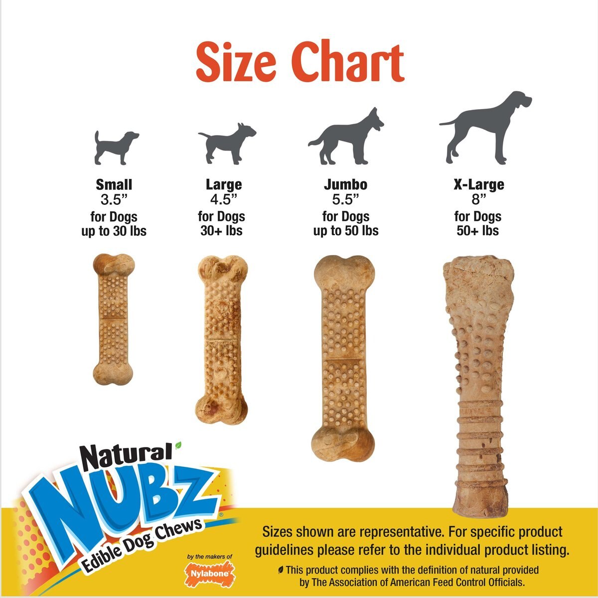 NYLABONE Natural Nubz Chicken Dog Treat, Large, 18 count - Chewy.com