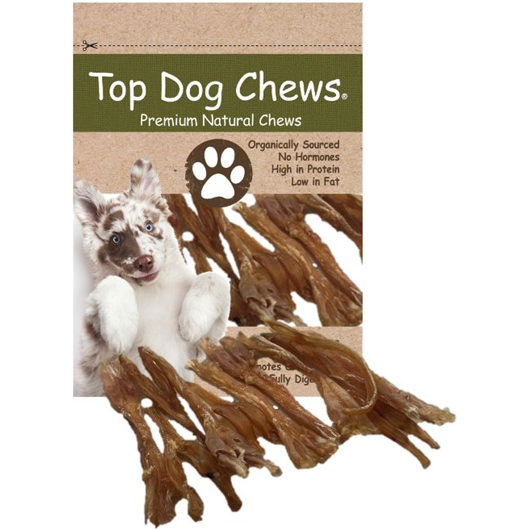 TOP DOG CHEWS Beef Wishbone Tendons Natural Dog Treats, 12 count ...