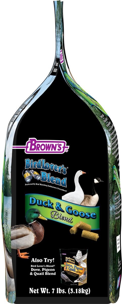 BROWN'S Bird Lover's Blend Duck & Goose Food, 7-lb bag, bundle of 4 ...