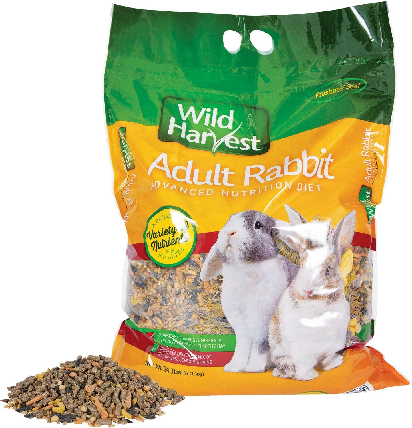 WILD HARVEST Advanced Nutrition Adult Rabbit Food, 4-lb, bundle of 2 ...