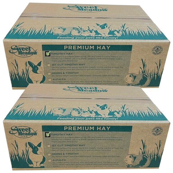 SWEET MEADOW FARM All Natural Western Timothy Hay Small Pet Food, 9-lb ...