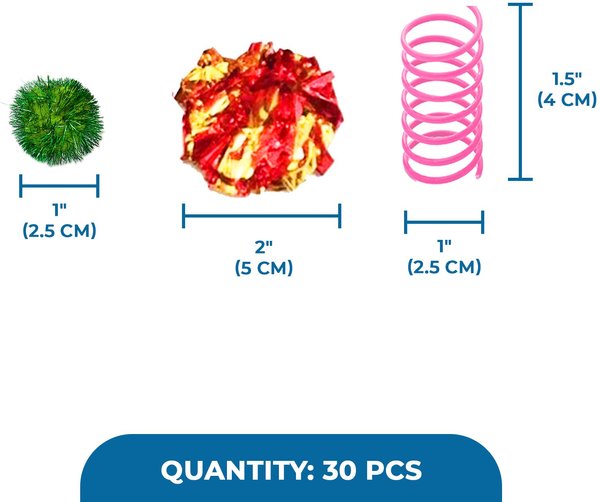 SUNGROW Colorful Bouncy Springs, Pom Pom Balls & Interactive Sprinkle ...