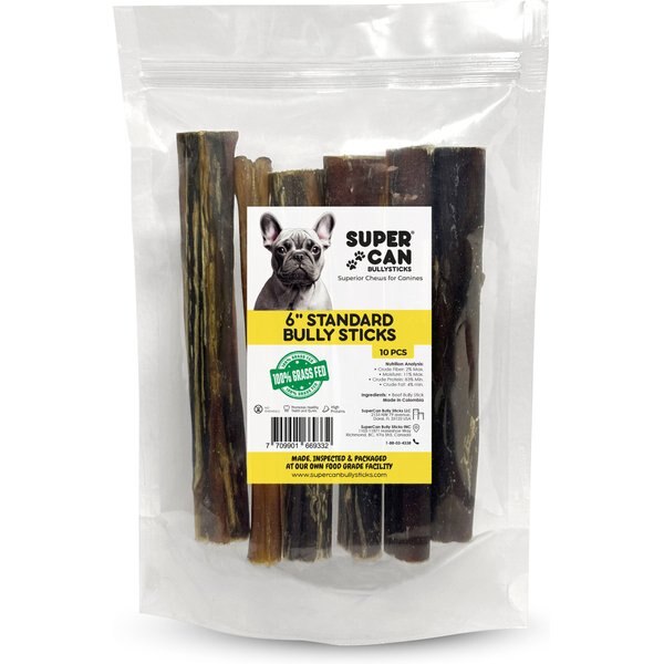 TOP DOG CHEWS Standard 6" Bully Stick Dog Treats, 12 count - Chewy.com