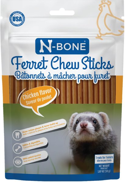 N-BONE Chicken Flavor Chew Sticks Ferret Treat, 1.87-oz bag - Chewy.com