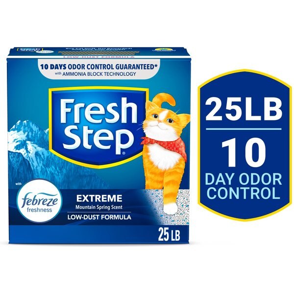 FRESH STEP Extreme Mountain Spring Febreze Scented Clumping Clay Cat ...