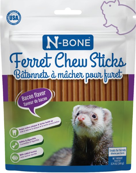 N-BONE Bacon Flavor Chew Sticks Ferret Treat, 3.74-oz bag - Chewy.com
