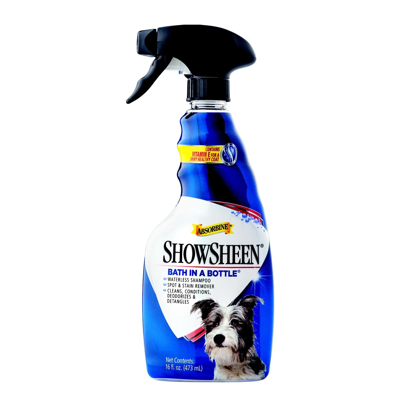 Questions and Answers about ABSORBINE ShowSheen Bath in a Bottle Dog Spray
