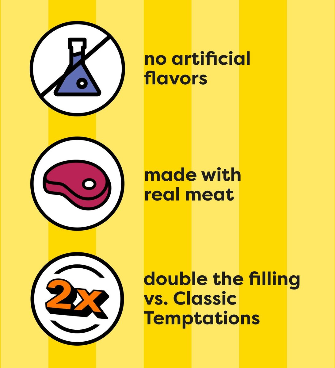 TEMPTATIONS Tender Fills Roasted Chicken Flavor Soft & Crunchy Cat ...