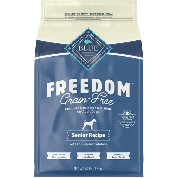 BLUE BUFFALO Freedom Senior Grain-Free Chicken & Potatoes Dry Dog Food ...