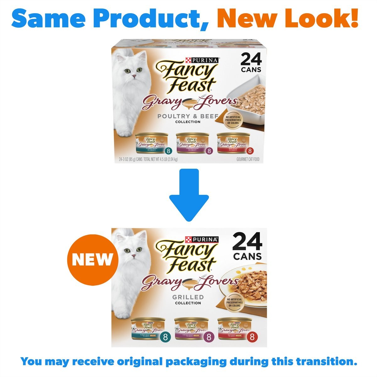 FANCY FEAST Gravy Lovers Poultry & Beef Feast Variety Pack Canned Cat ...
