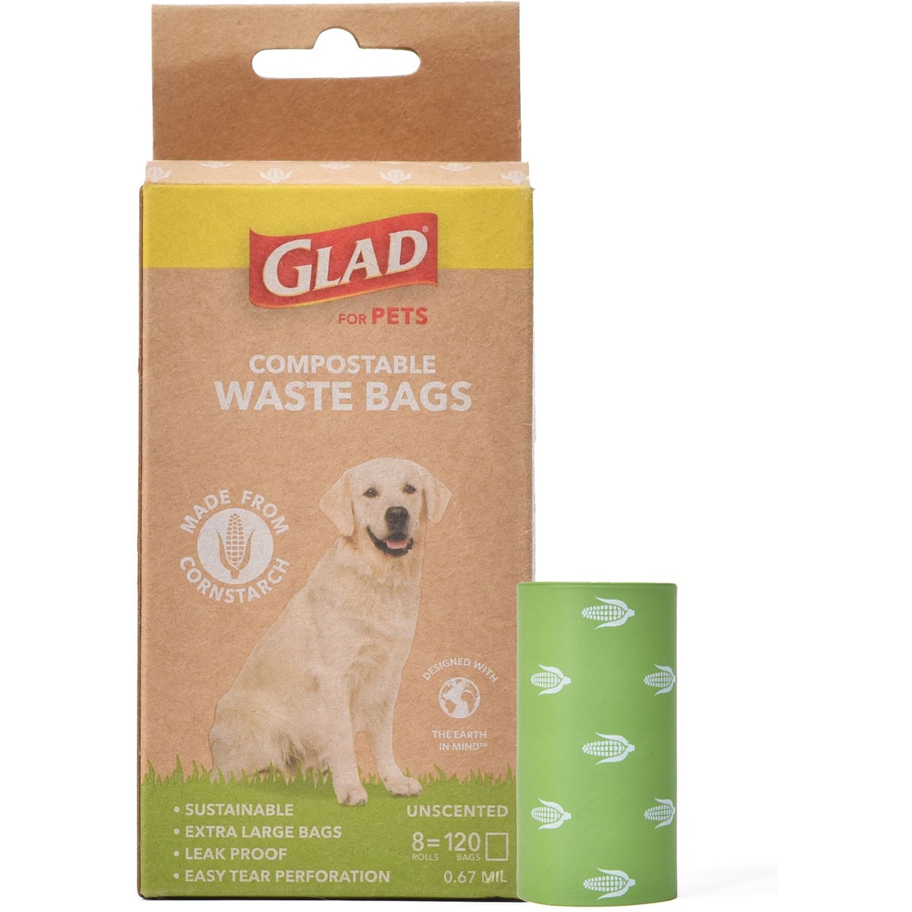 GLAD for Pets Compostable Dog Waste Poop Bags, 120 count - Chewy.com