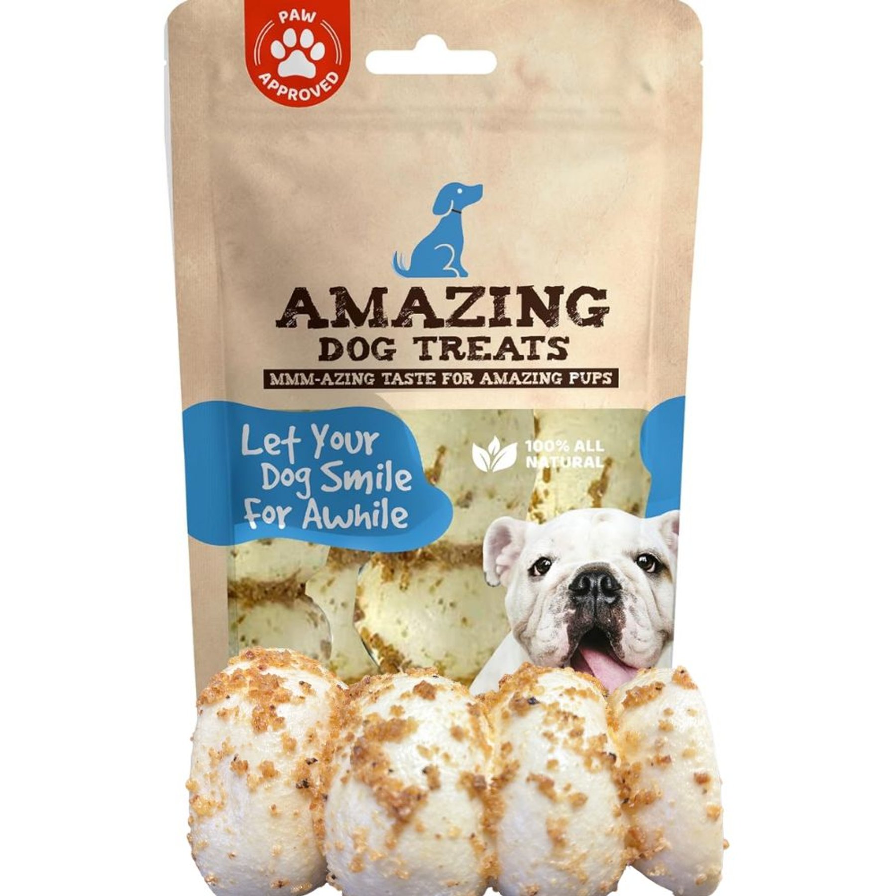 AMAZING DOG TREATS 5-6-in Beef Cheek Roll Bully Dust Flavor Dog Treats ...