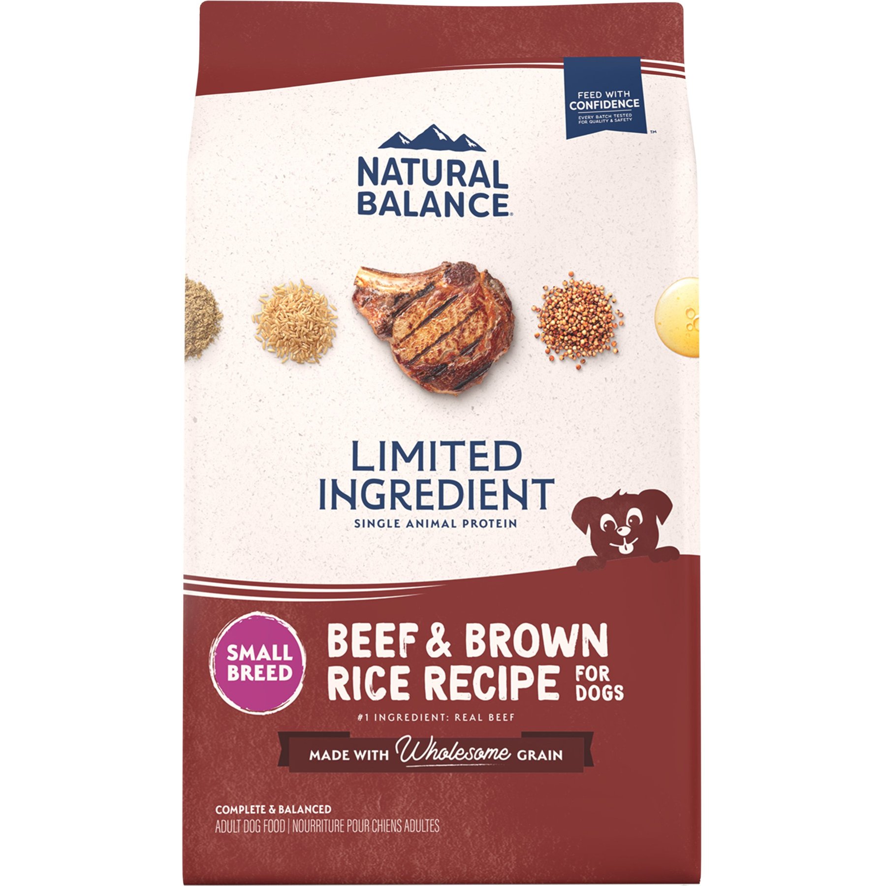 NATURAL BALANCE Limited Ingredient Beef & Brown Rice Small Breed Recipe ...