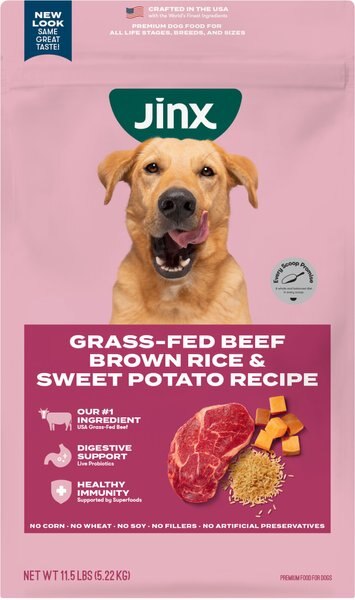 JINX Beef, Brown Rice & Sweet Potato ALS Kibble Dog Dry Food, 11.5-lb ...