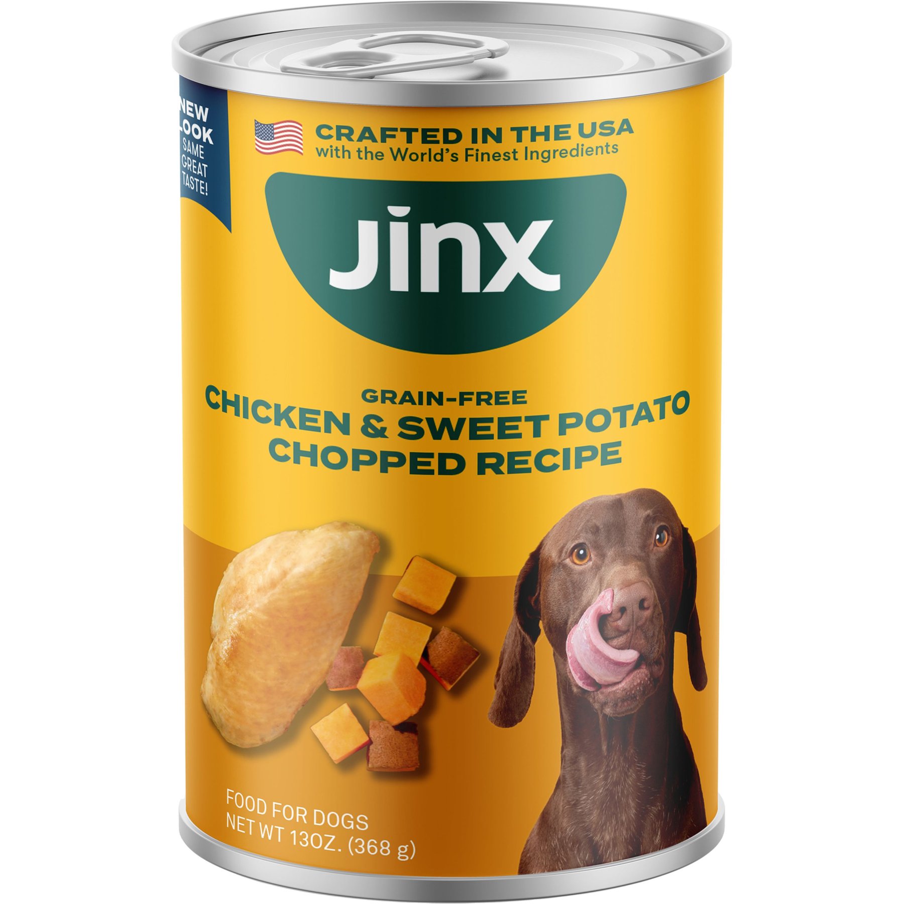 JINX Chicken & Sweet Potato Chopped Recipe Grain-Free Wet Dog Food, 13 ...