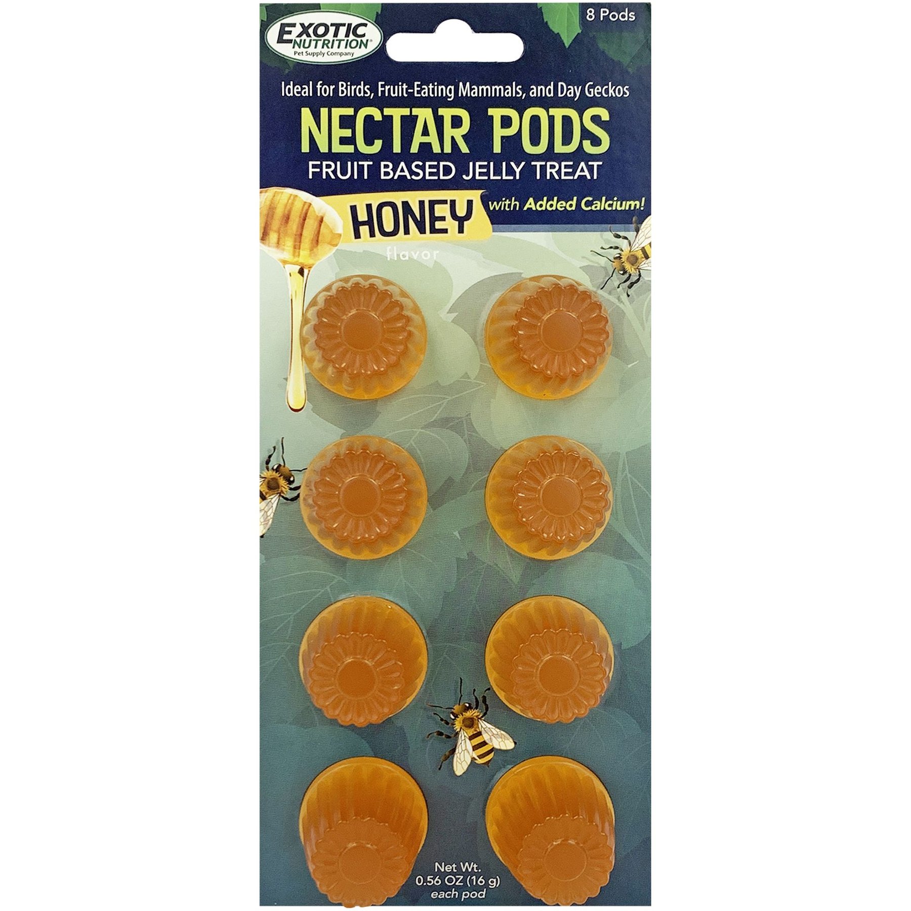 EXOTIC NUTRITION Nectar Pods Honey Small Pet Treats, 16-gm, 8-pack ...