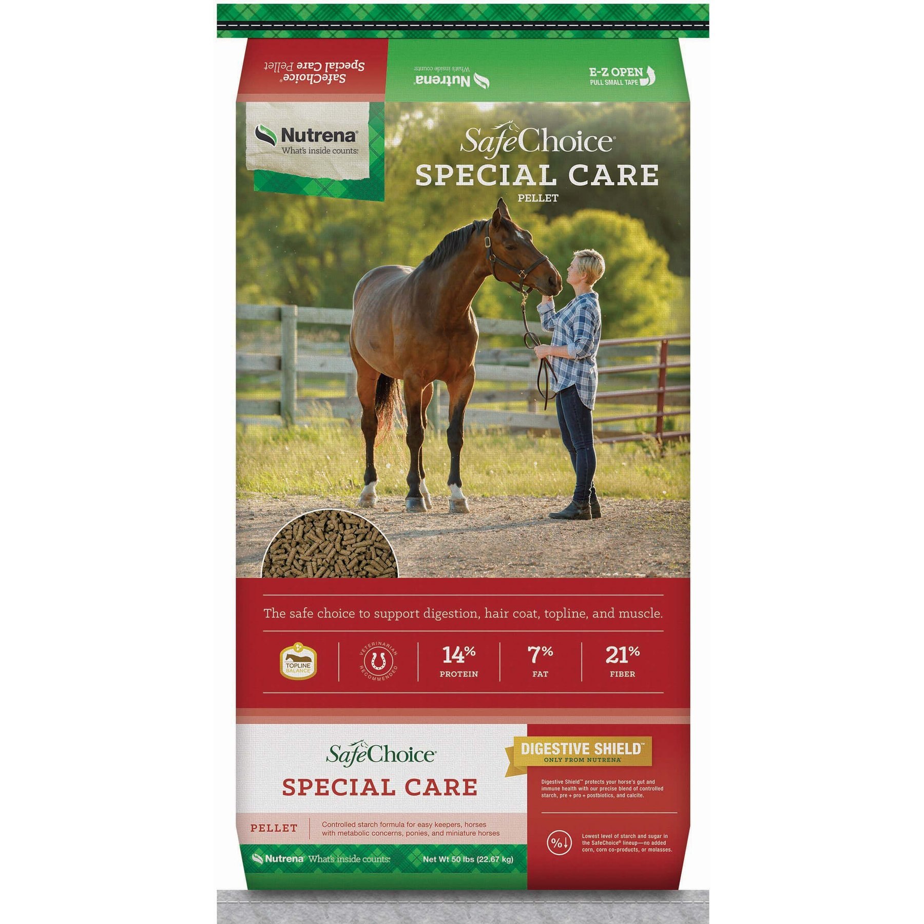 NUTRENA SafeChoice Special Care Horse Feed, 50-lb bag - Chewy.com