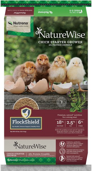NUTRENA NatureWise Chick Starter Grower 18% Protein Crumble Chicken ...