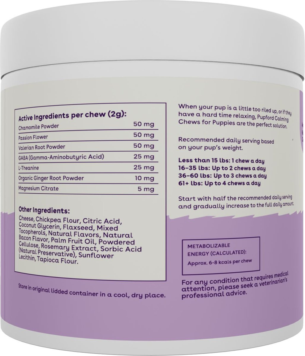 PUPFORD Calming String Cheese Flavored Soft Chew Calming Supplement for ...