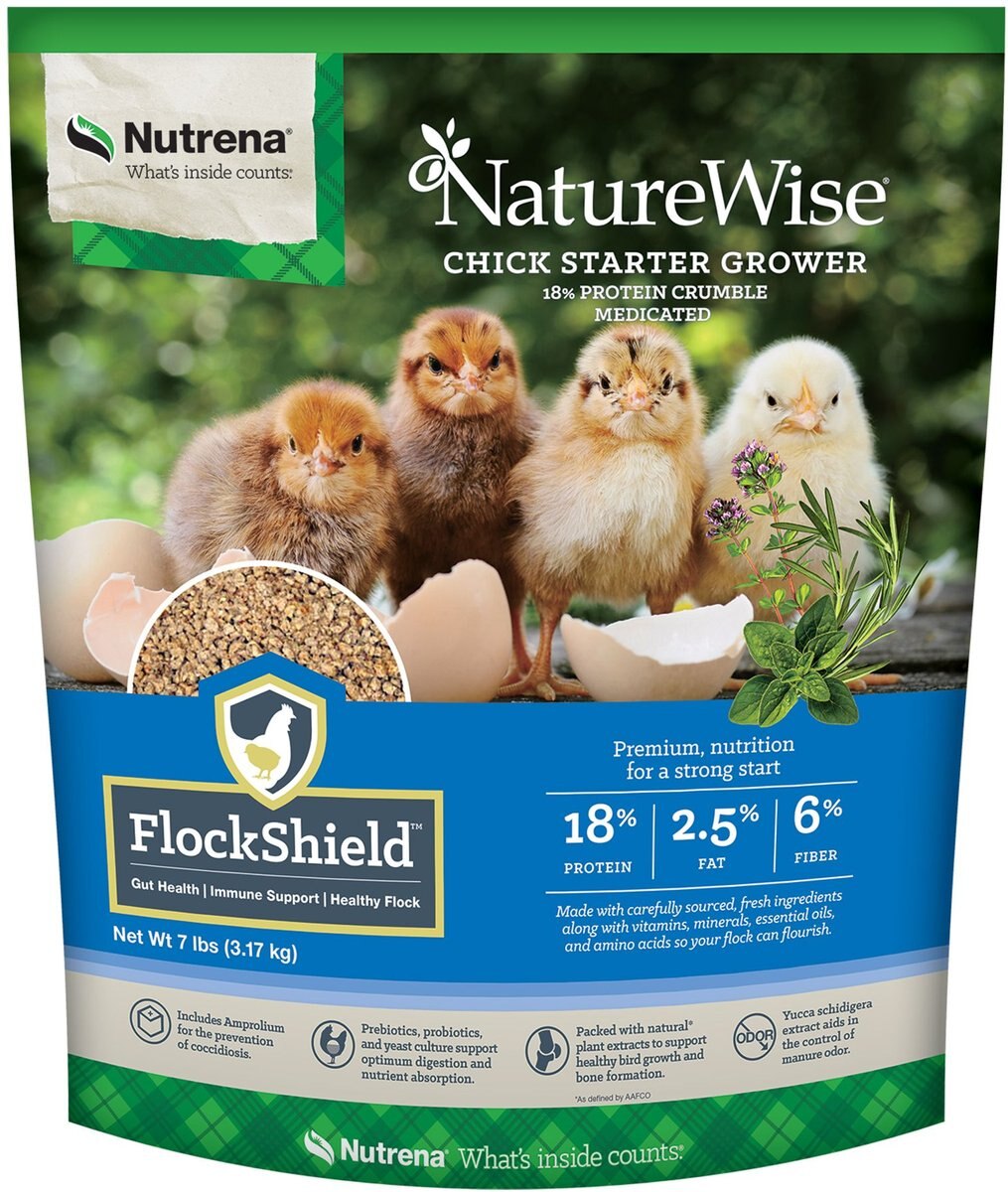 NUTRENA NatureWise Chick Starter Grower Medicated 18% Protein Crumbles ...