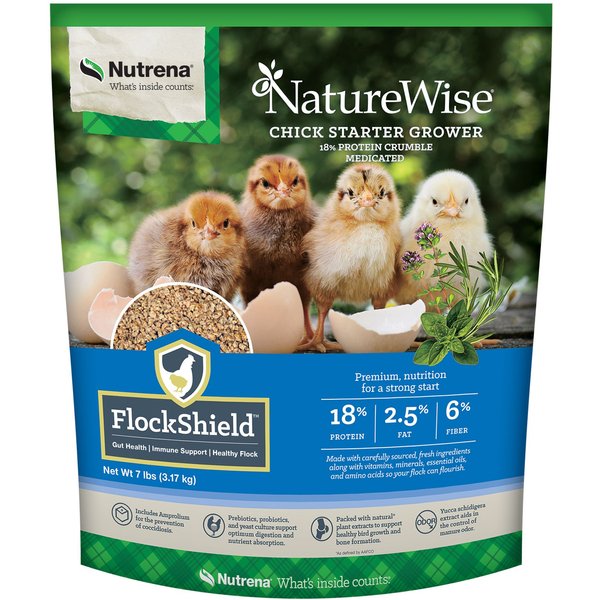 NUTRENA NatureWise Chick Starter Grower Medicated 18% Protein Crumbles ...
