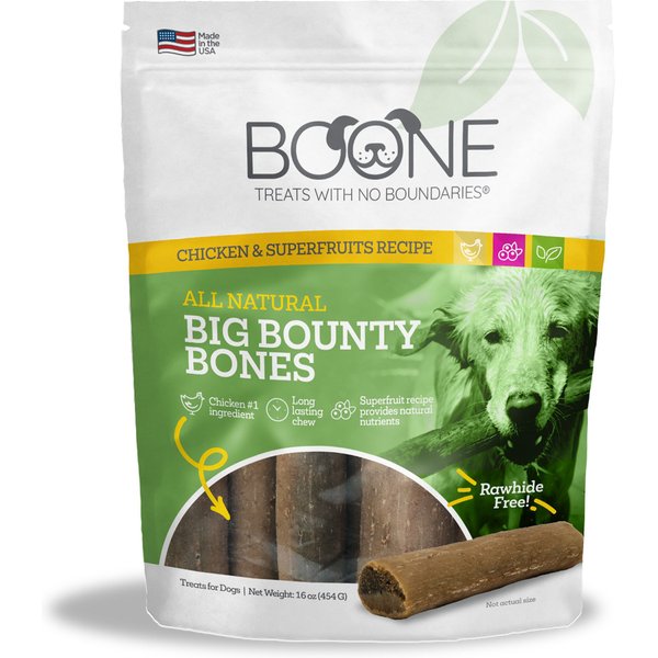 BOONE Bounty Large Bones Dog Treats, 16-oz bag - Chewy.com
