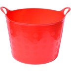 TUFF STUFF PRODUCTS Tuff Flex Tub Farm Animal Feeder, 16-gal, Red ...