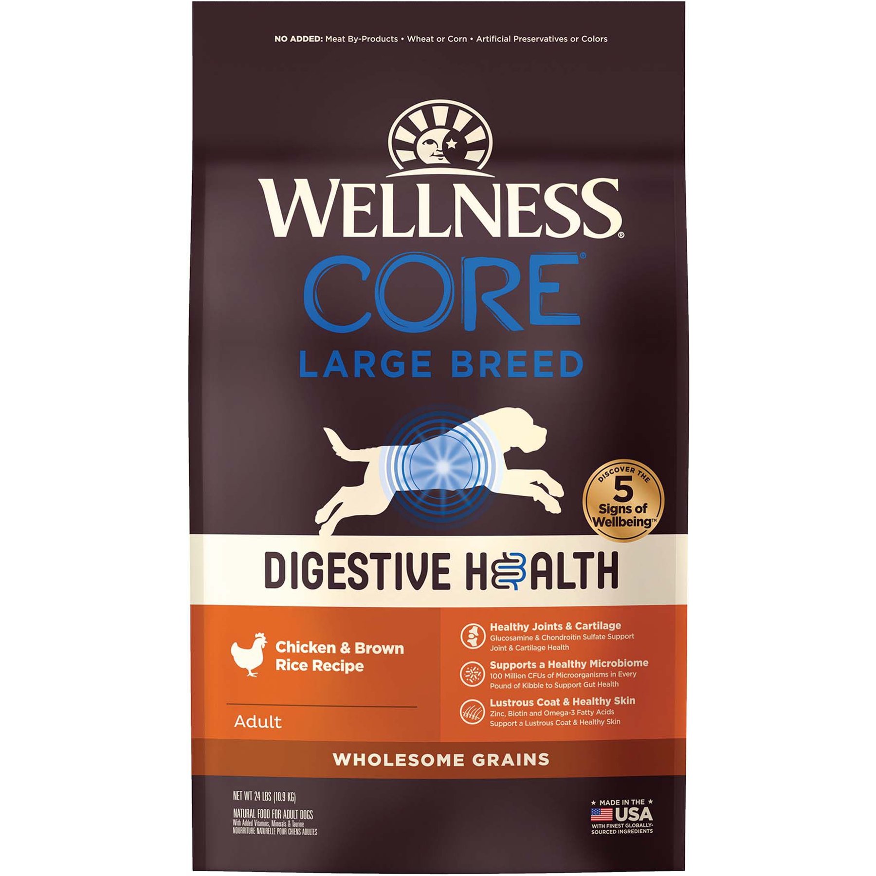 WELLNESS CORE Digestive Health Chicken & Brown Rice Dry Dog Food, 24-lb ...