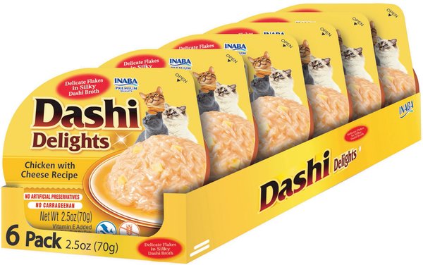 INABA Dashi Delights Chicken with Cheese Flavored Bits in Broth Cat ...