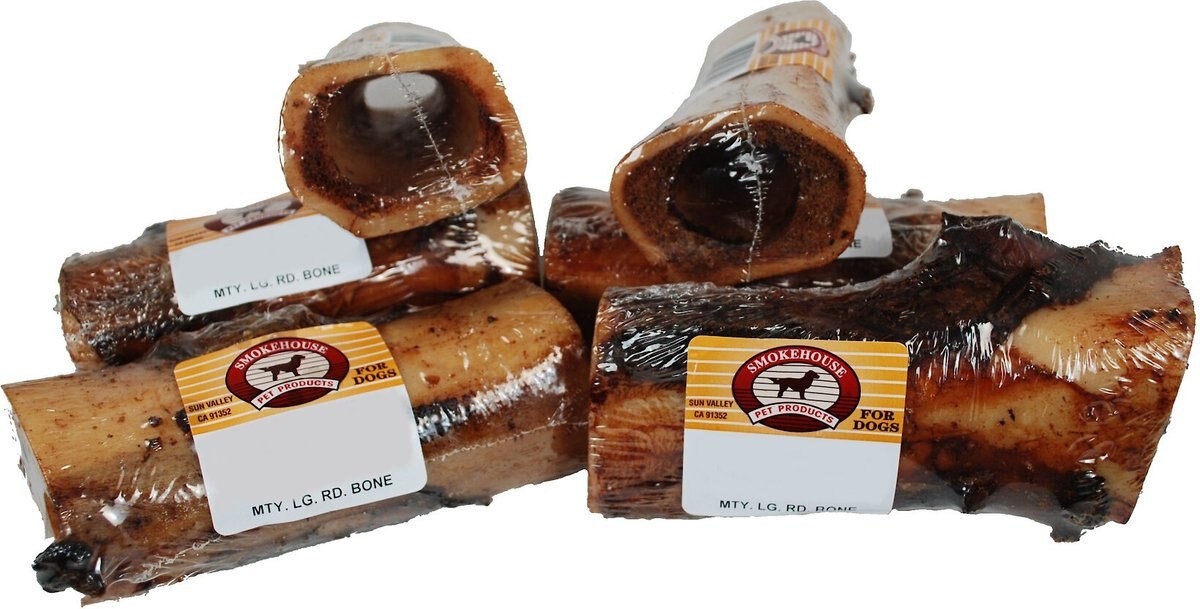 SMOKEHOUSE USA 5" Round Marrow Bone Dog Treats, 5-in chew, 1 count ...