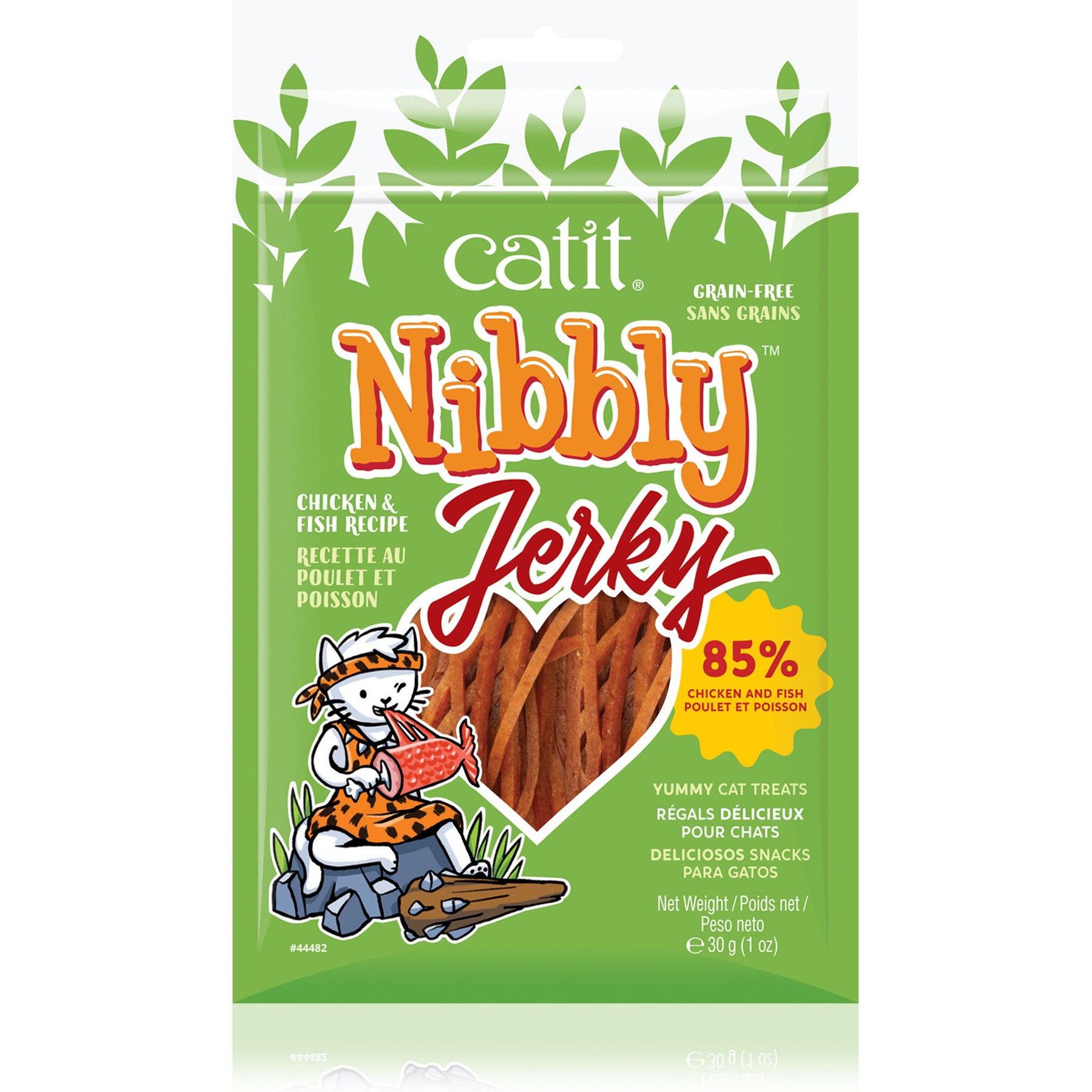 CATIT Nibbly Chicken & Fish Cat Jerky Treat, 1.06-oz bag - Chewy.com