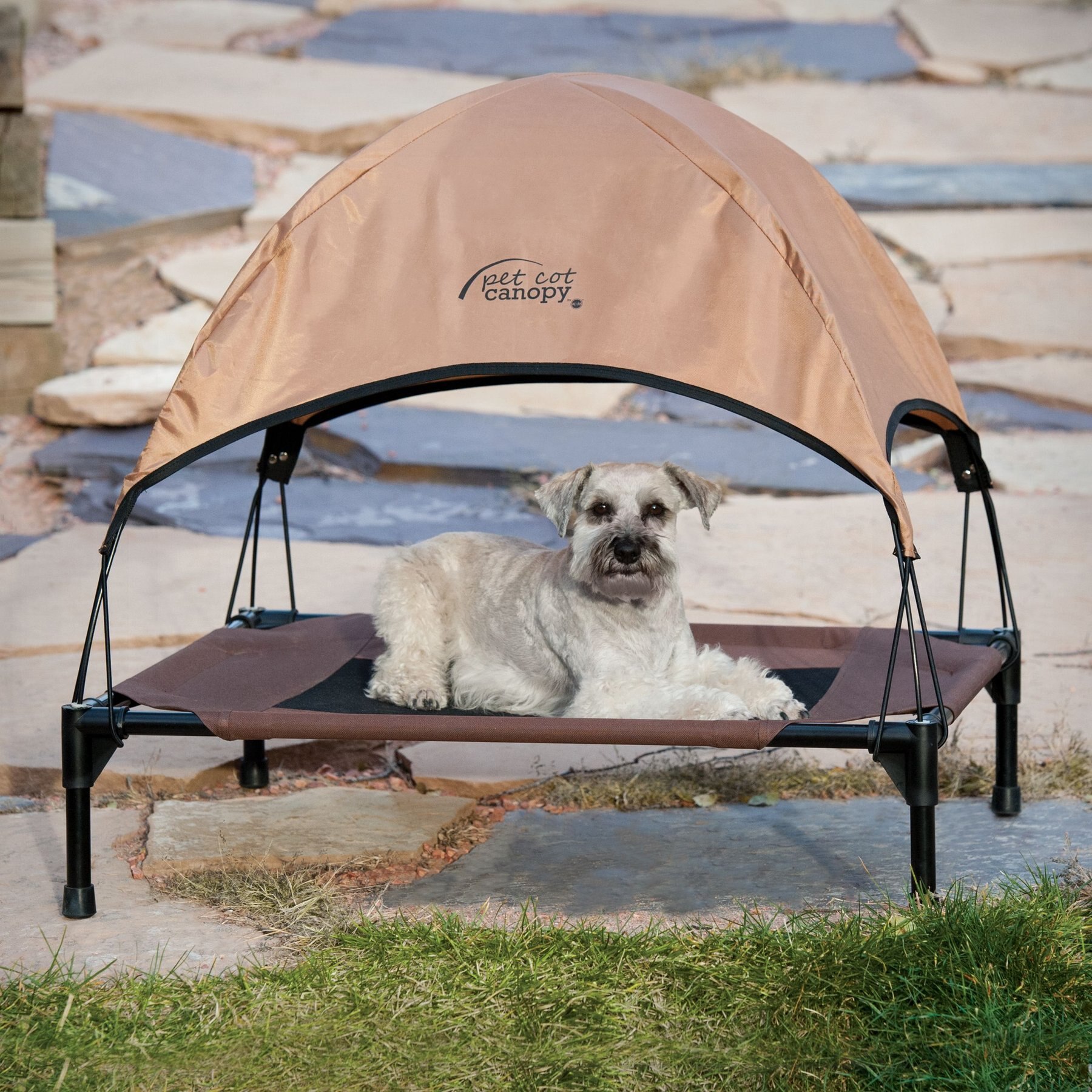 K H PET PRODUCTS Canopy Add on for Elevated Dog Bed Tan X Large Chewy