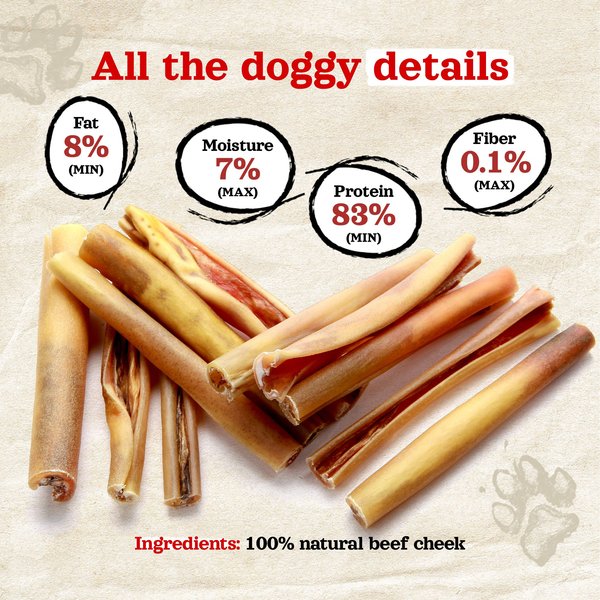 NATURAL FARM Beef Cheek Sticks Dog Treats, 6-in, 5 count - Chewy.com