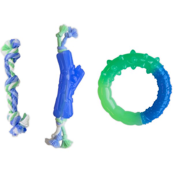 PETSTAGES Orka Teething Small Dogs & Puppies Dental Chew Toys, 3 count ...