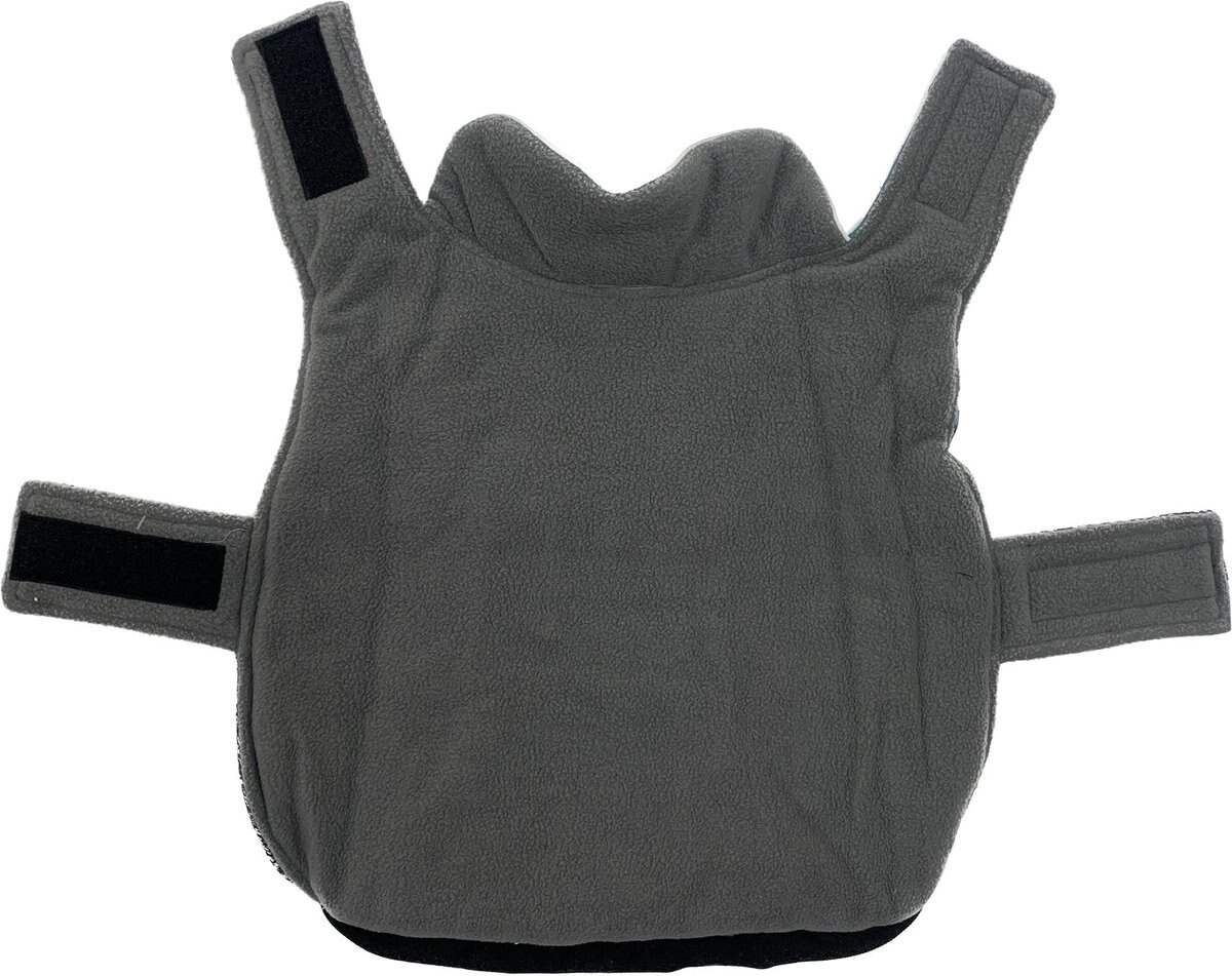 PETRAGEOUS DESIGNS Colorblock Radiator Fleece Dog Puffer Coat, Teal ...