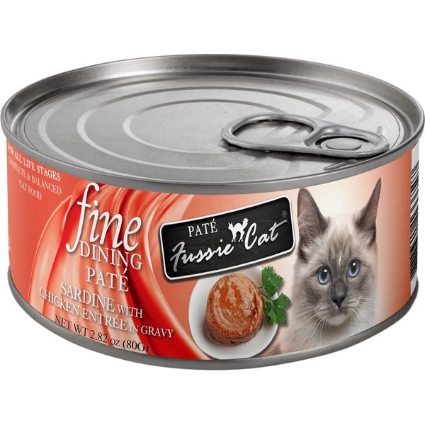 FUSSIE CAT Fine Dining Pate Sardine with Chicken Entrée Wet Cat Food, 2 ...