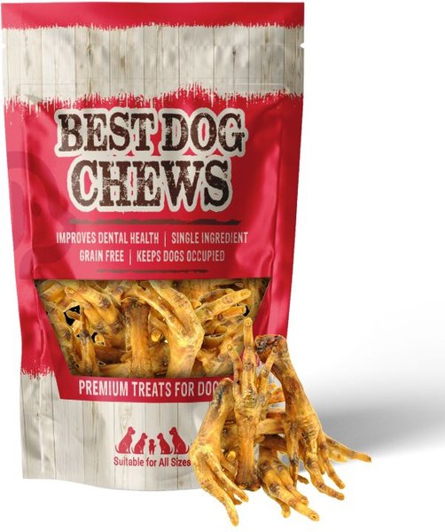 BEST DOG CHEWS Chicken Feet Chicken Flavored Dog Chews, 12 count ...
