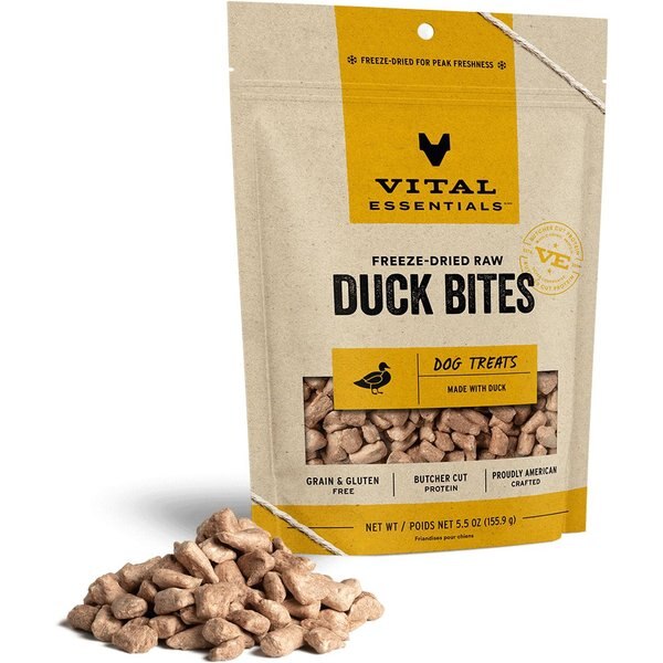 VITAL ESSENTIALS Chicken Hearts Freeze-Dried Raw Dog Treats, 3.75-oz ...